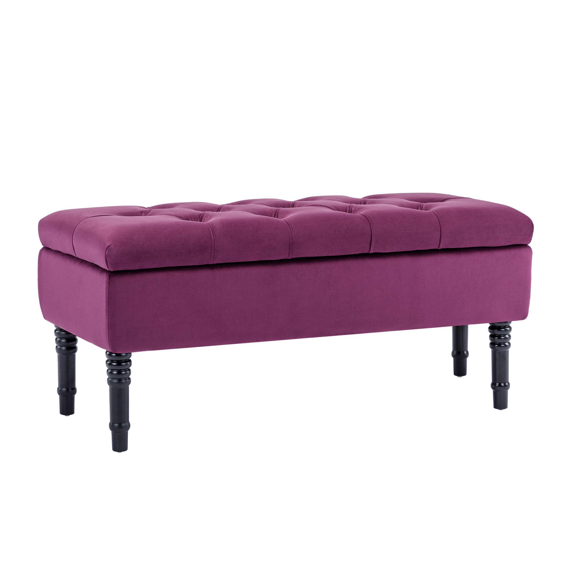 House of Hampton® Scheel 40" Wide Tufted Rectangle Storage Ottoman ...