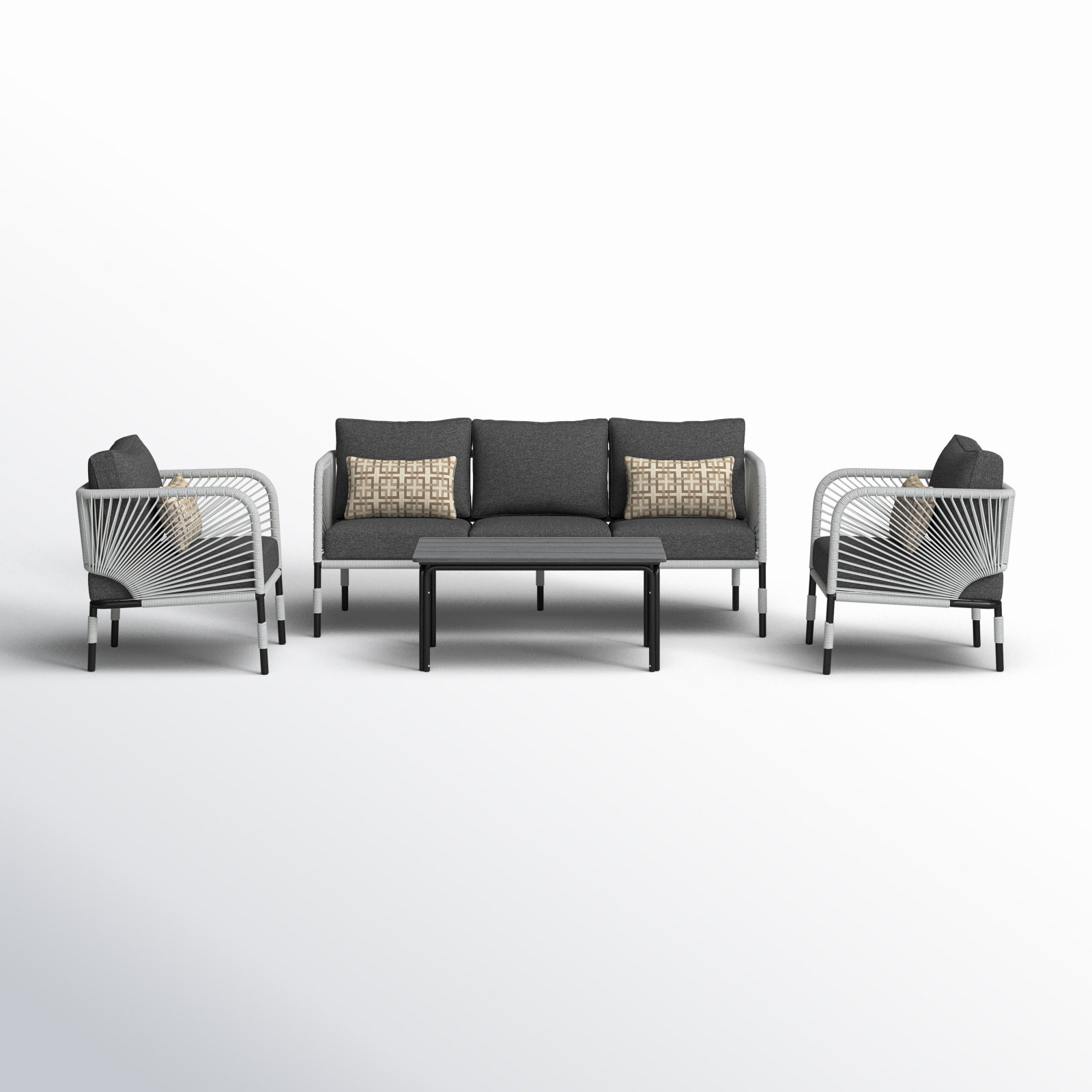 Birch Lane™ Acklin 4 Piece Sofa Seating Group with Cushions & Reviews ...