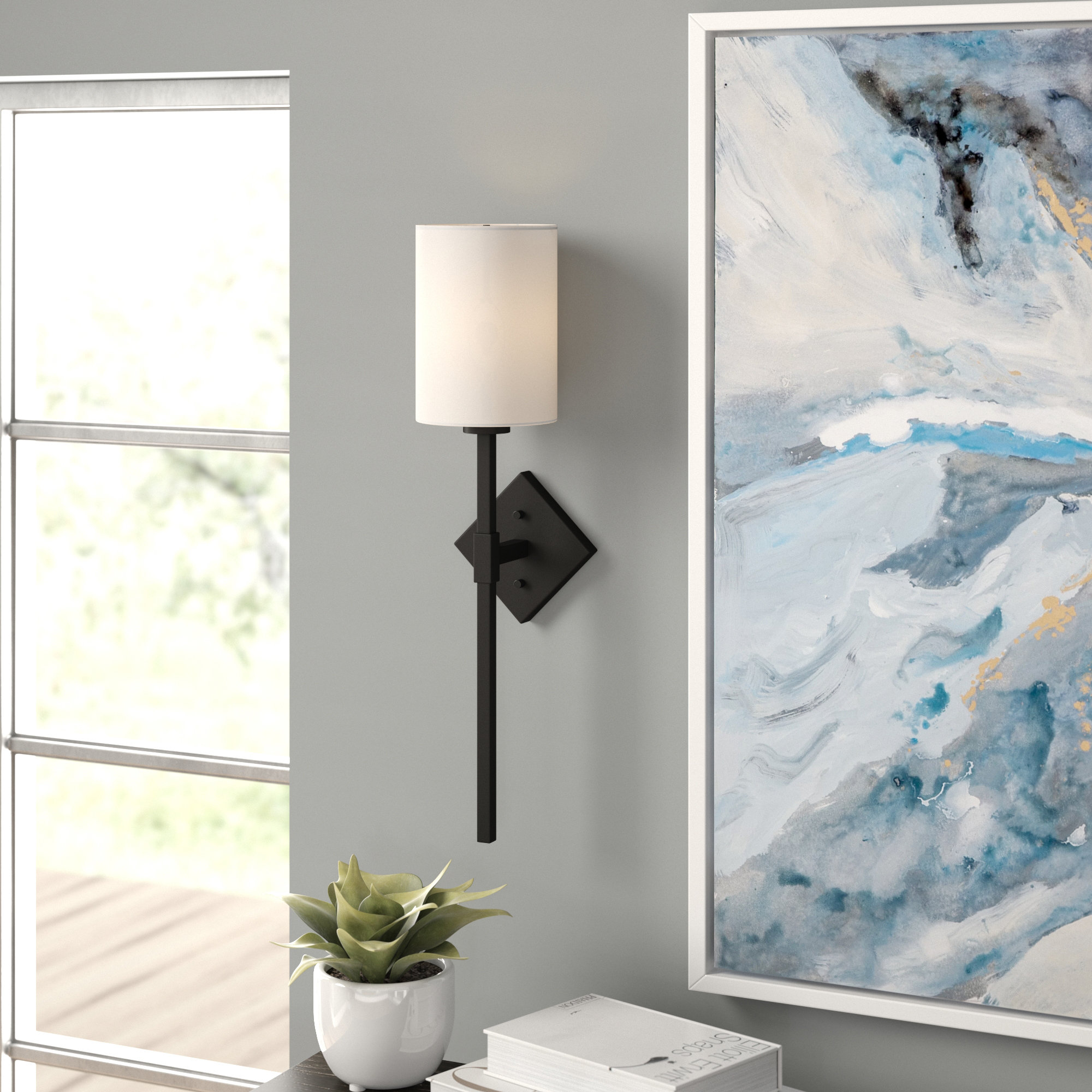Wade Logan® Fussell 1 - Light Dimmable Wallchiere & Reviews | Wayfair