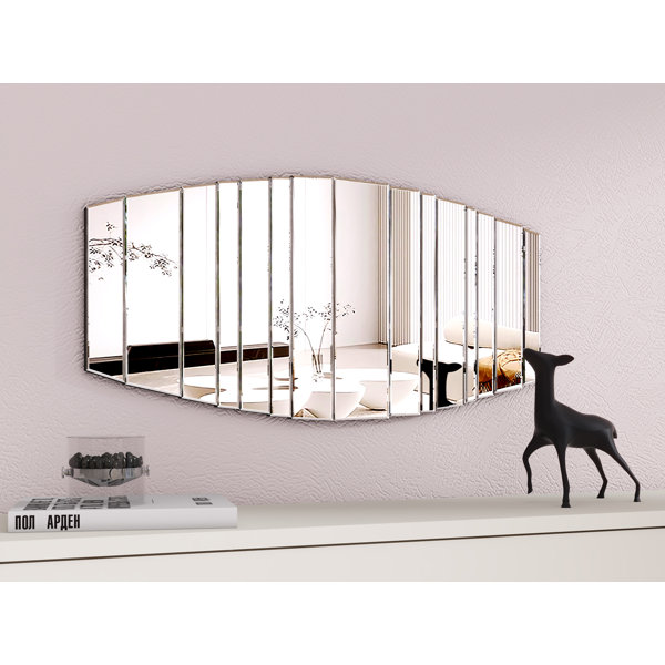 Blue Elephant Sunburst Flat Manufactured Wood Wall Accent Mirror ...