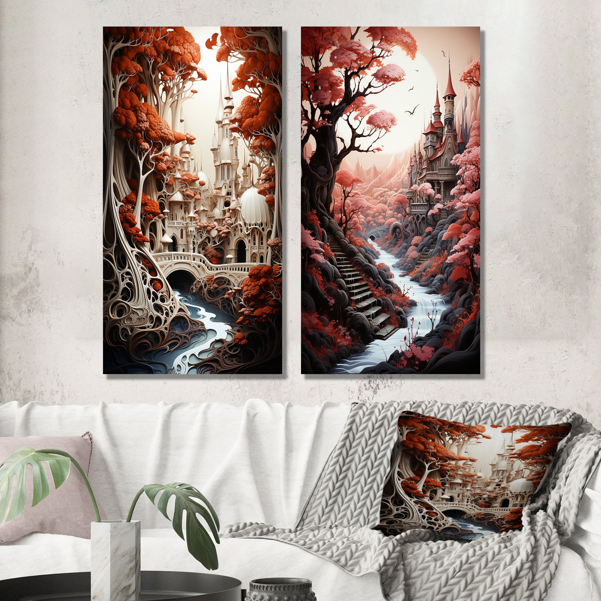 Winston Porter Surrealism Fantasy Castle Landscape - Castles Wall Art ...