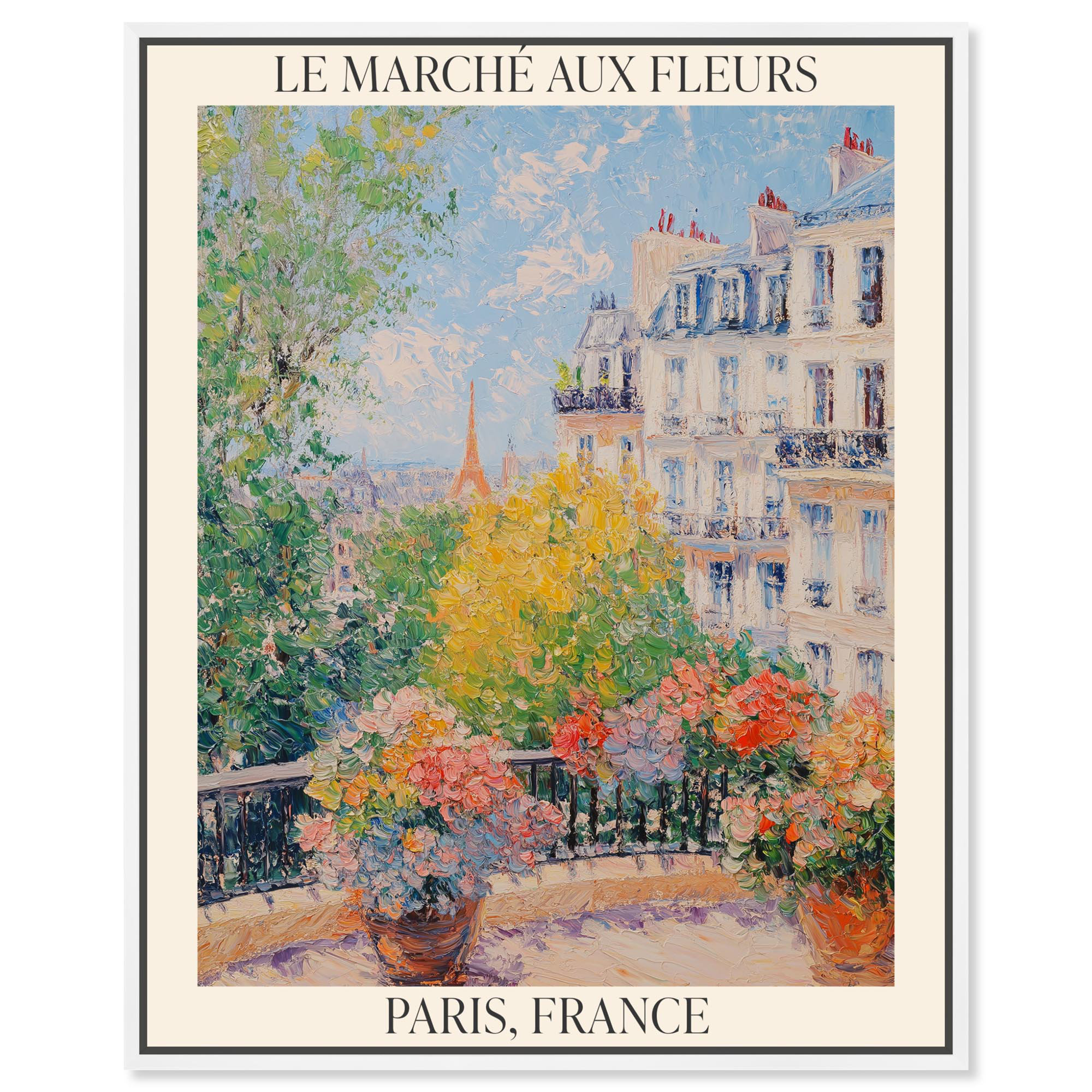 Art Remedy Le Marché aux Fleurs Monet Inspired Poster by Art Remedy ...
