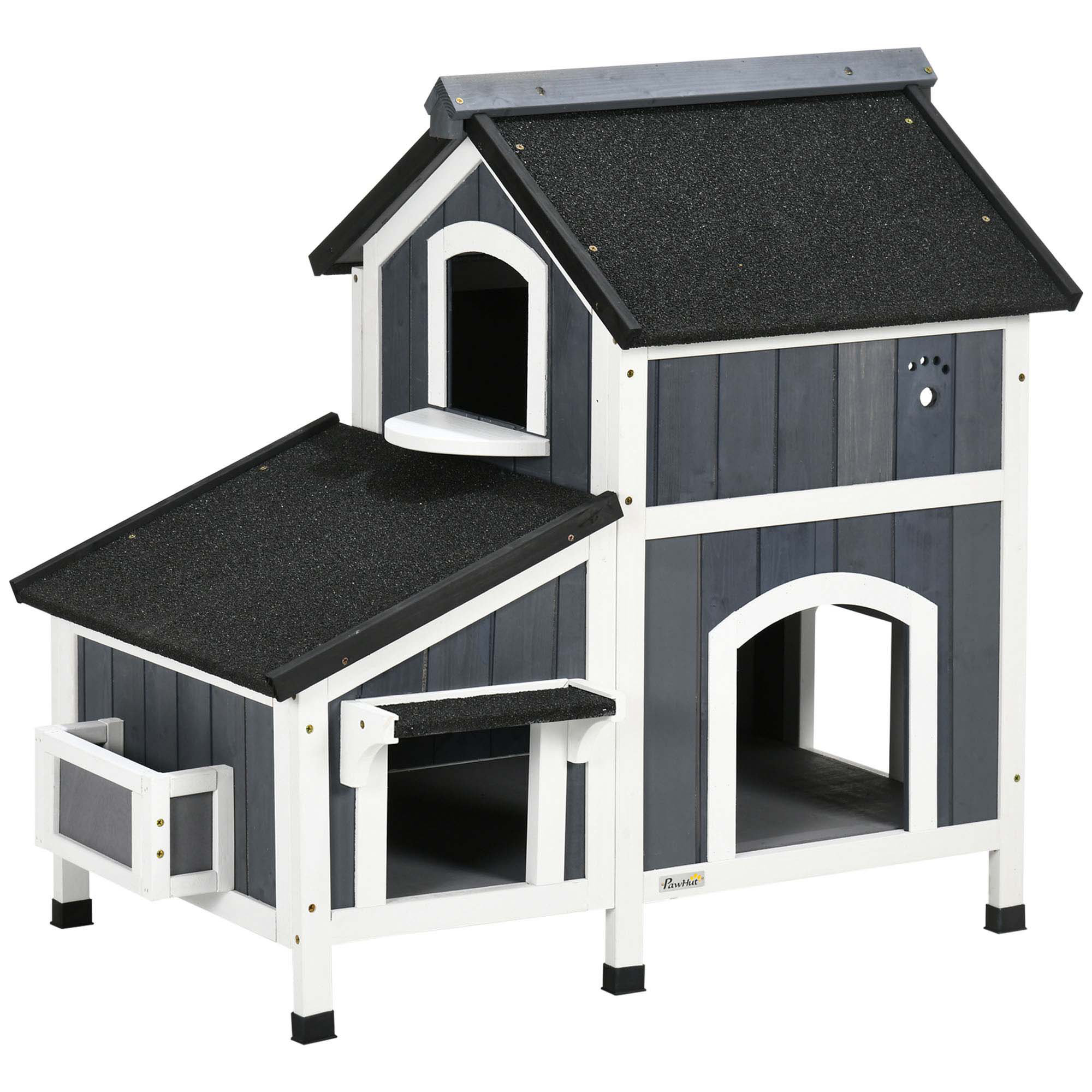 Latitude Run® Versatile Outdoor Cat House with Multiple Features for ...