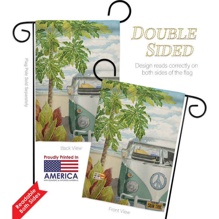 Breeze Decor Hula Girl 2-Sided Polyester 19 x 13 in. Flag Set | Wayfair