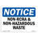 SignMission OSHA Notice - Non-RCRA And Non-Hazardous Waste Sign | Heavy ...