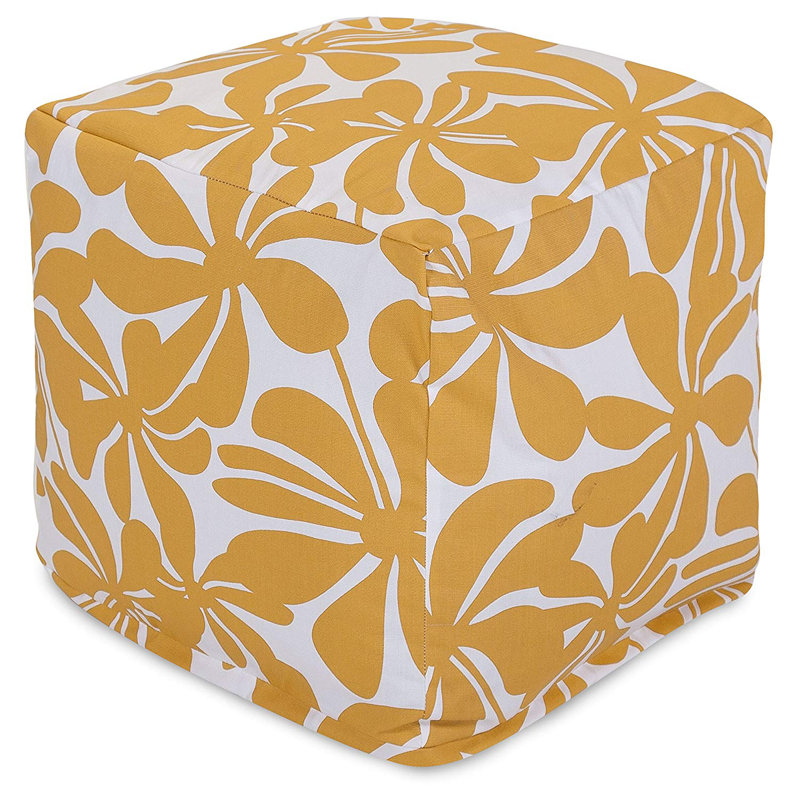 Wrought Studio™ Monterey 17" Wide Square Floral Cube Ottoman & Reviews ...