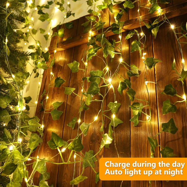 The Party Aisle™ Solar Vine String Lights, 33Ft 100 LED Solar String ...