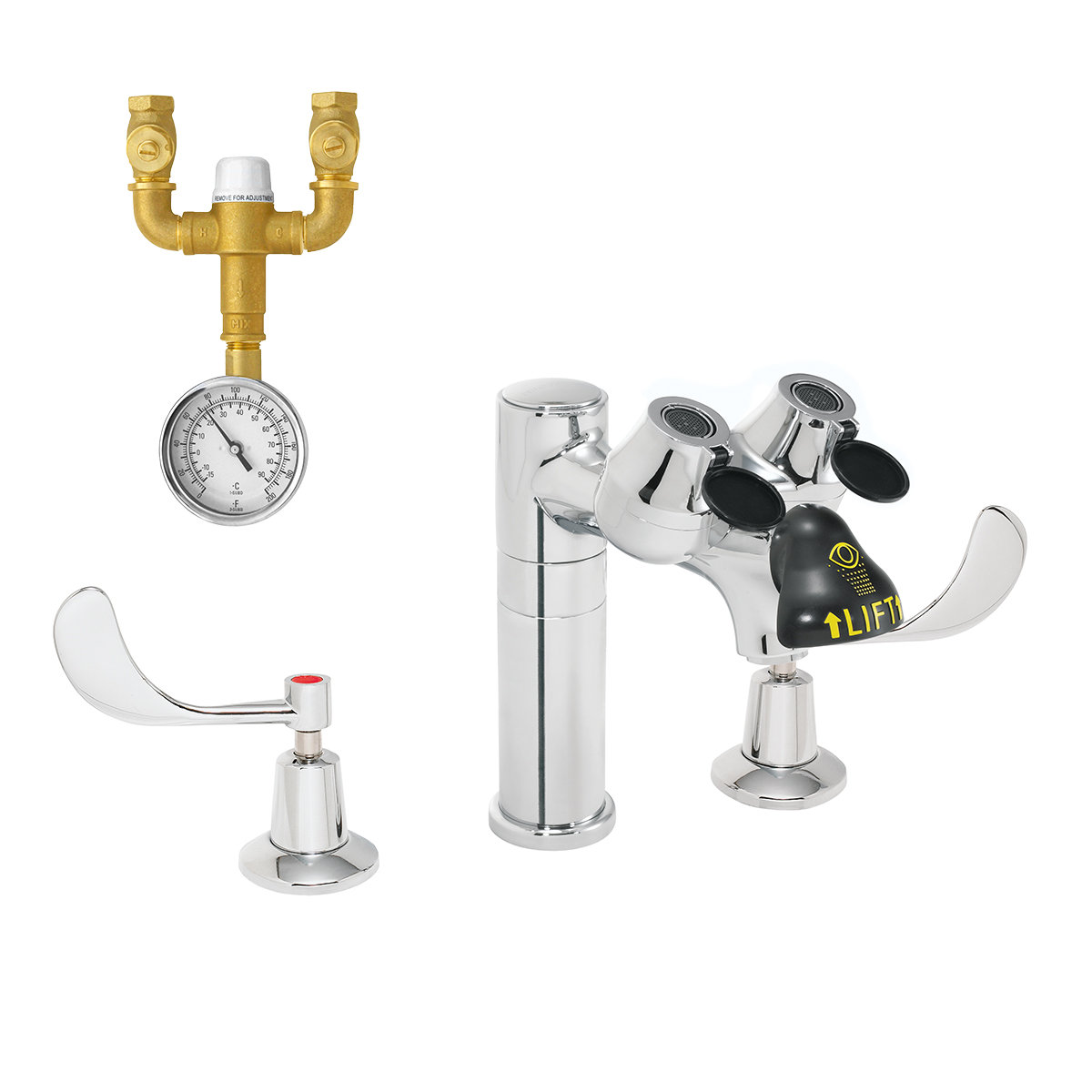 Speakman Eyesaver Laboratory Faucet with Integrated Emergency Eyewash ...