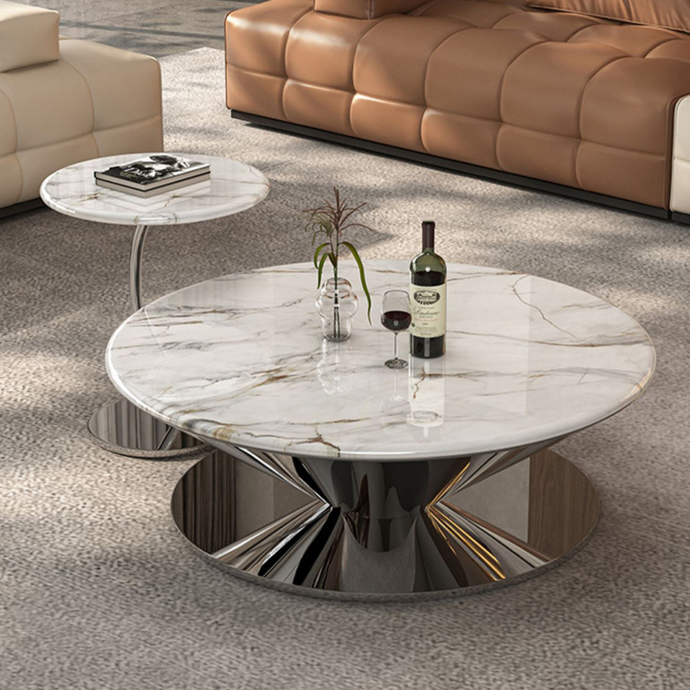 The Invincibles home Simple natural microcrystalline stone coffee table ...