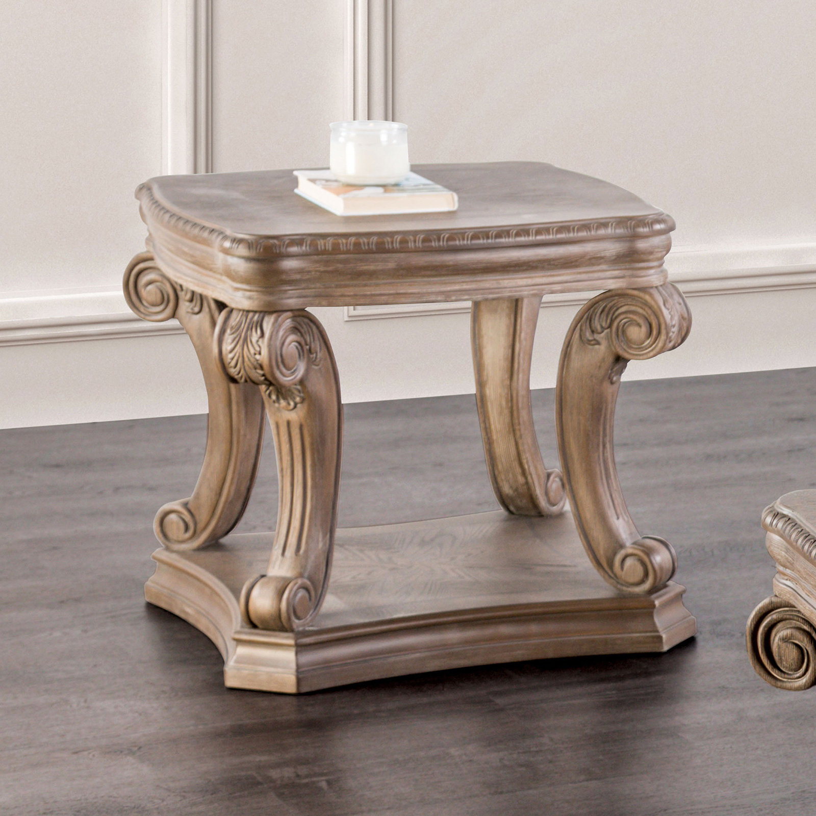 Bloomsbury Market 26.5" W Traditional End Table, Weathered Oak | Wayfair