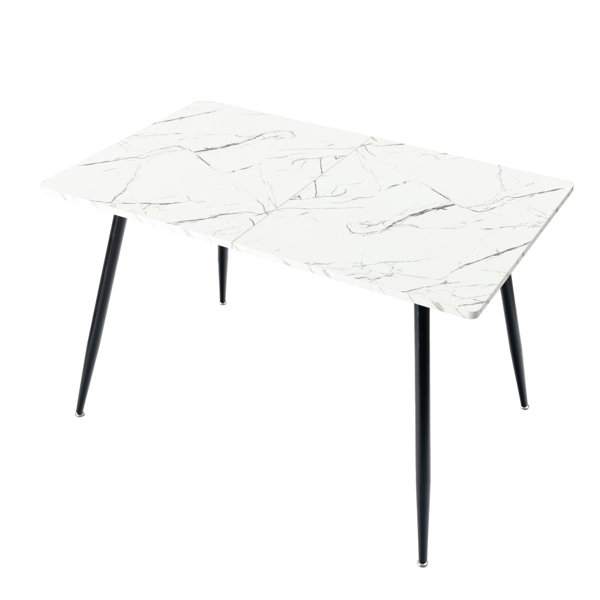 Metro Lane Marble Look Dining Table | Wayfair.co.uk