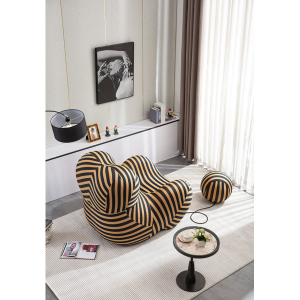 Latitude Run® Mikisha 40'' Wide Barrel Chair and Ottoman | Wayfair
