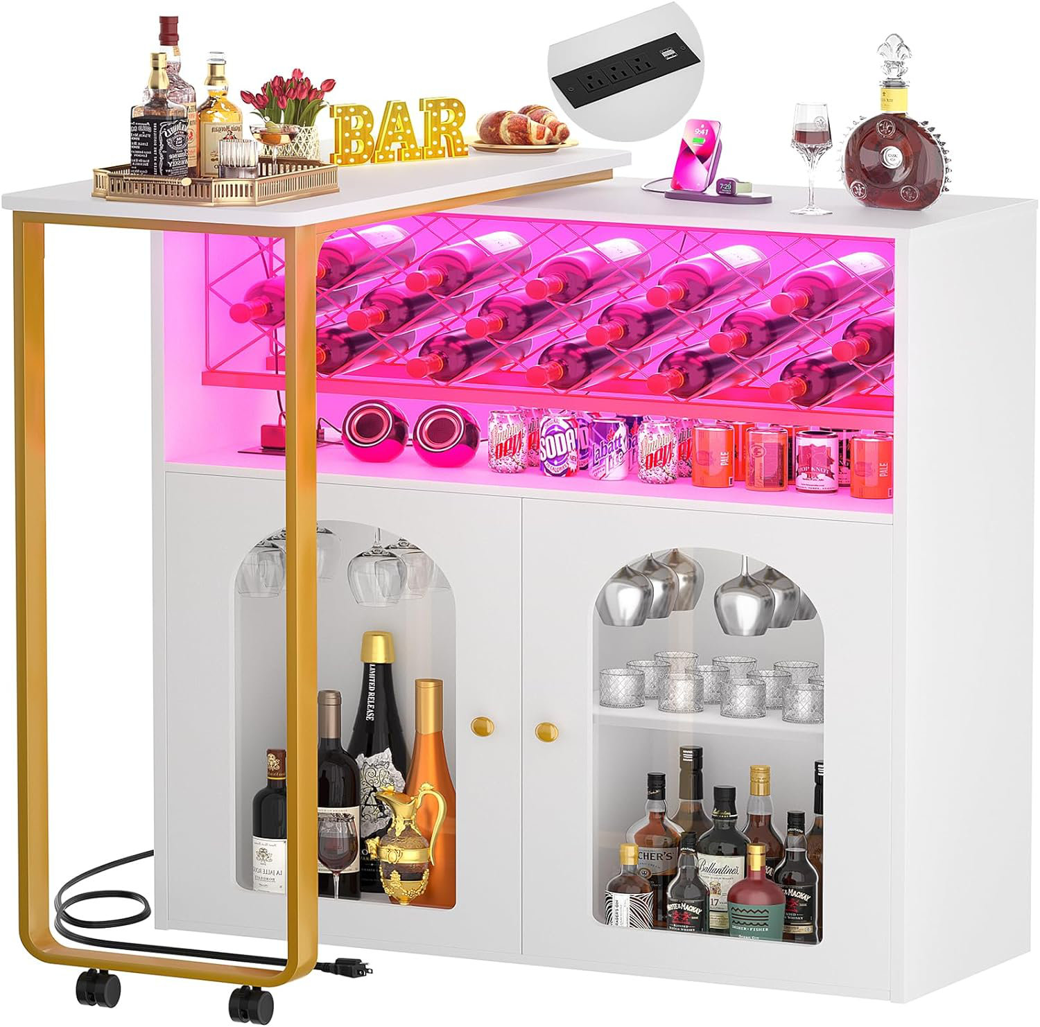 Ivy Bronx Kolyu Bar with Wine Storage - Wayfair Canada