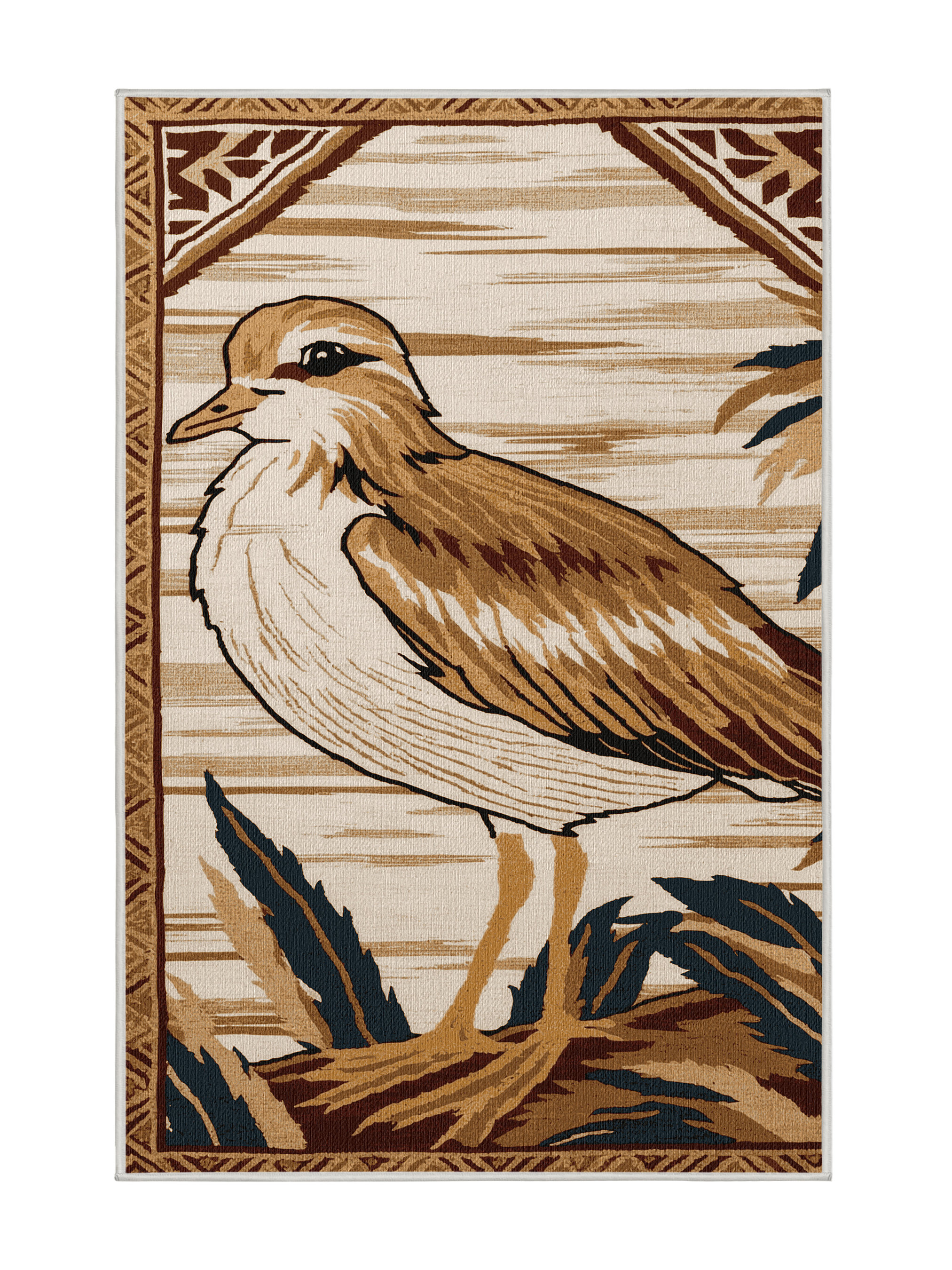 Bayou Breeze Washable Pacific Golden Plover Hawaiian Area Rug | Wayfair