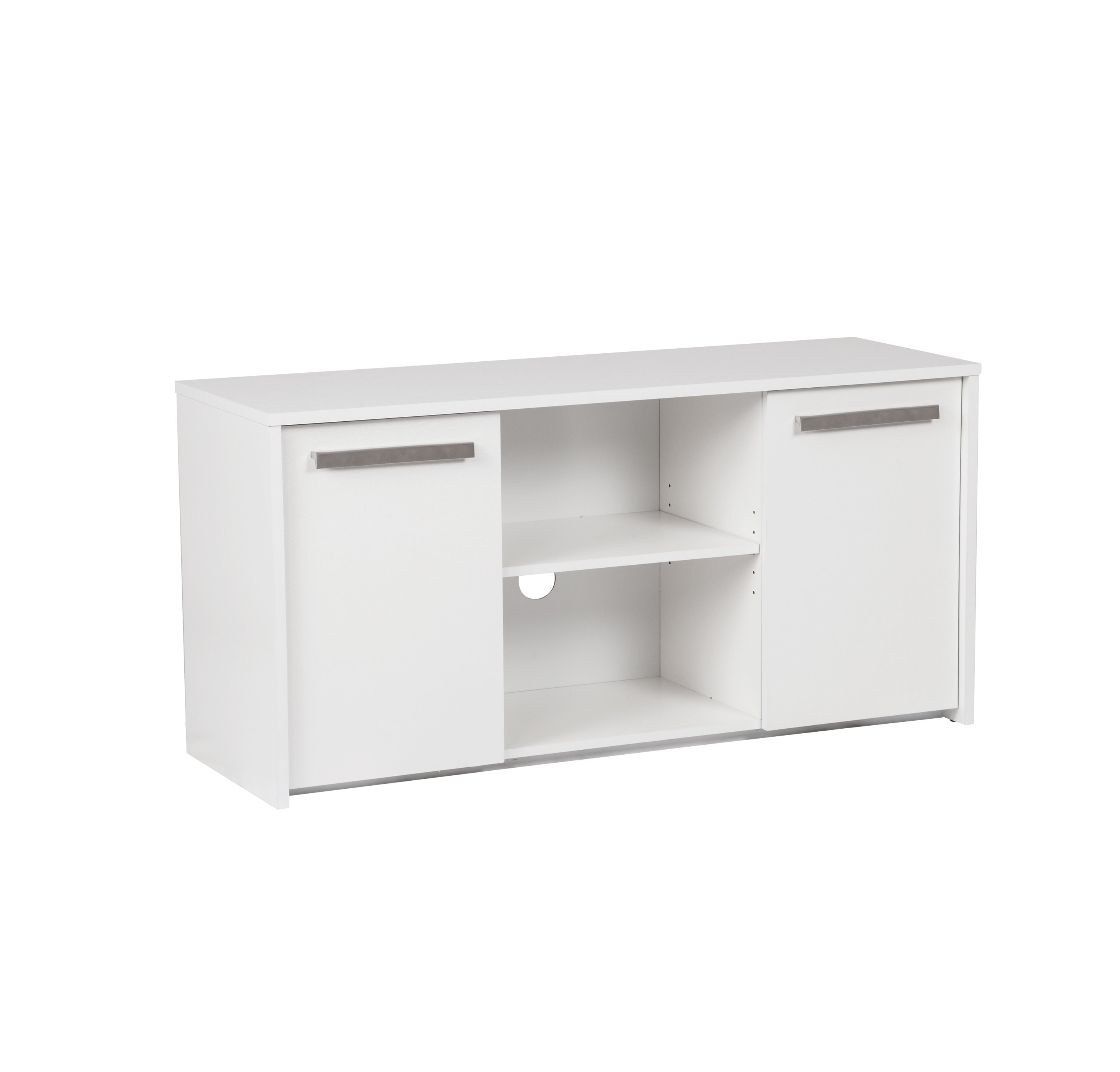 Latitude Run® Elegant white lateral two-door filing cabinet with ...