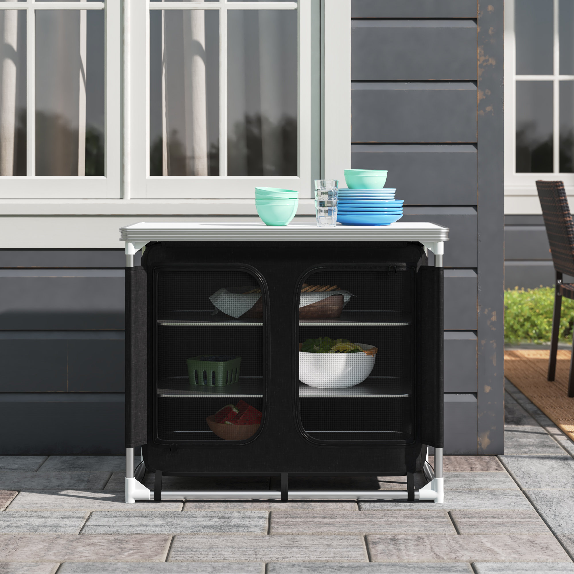 Sol 72 Outdoor™ Zabala Outdoor Camping Cooking Table With Storage ...