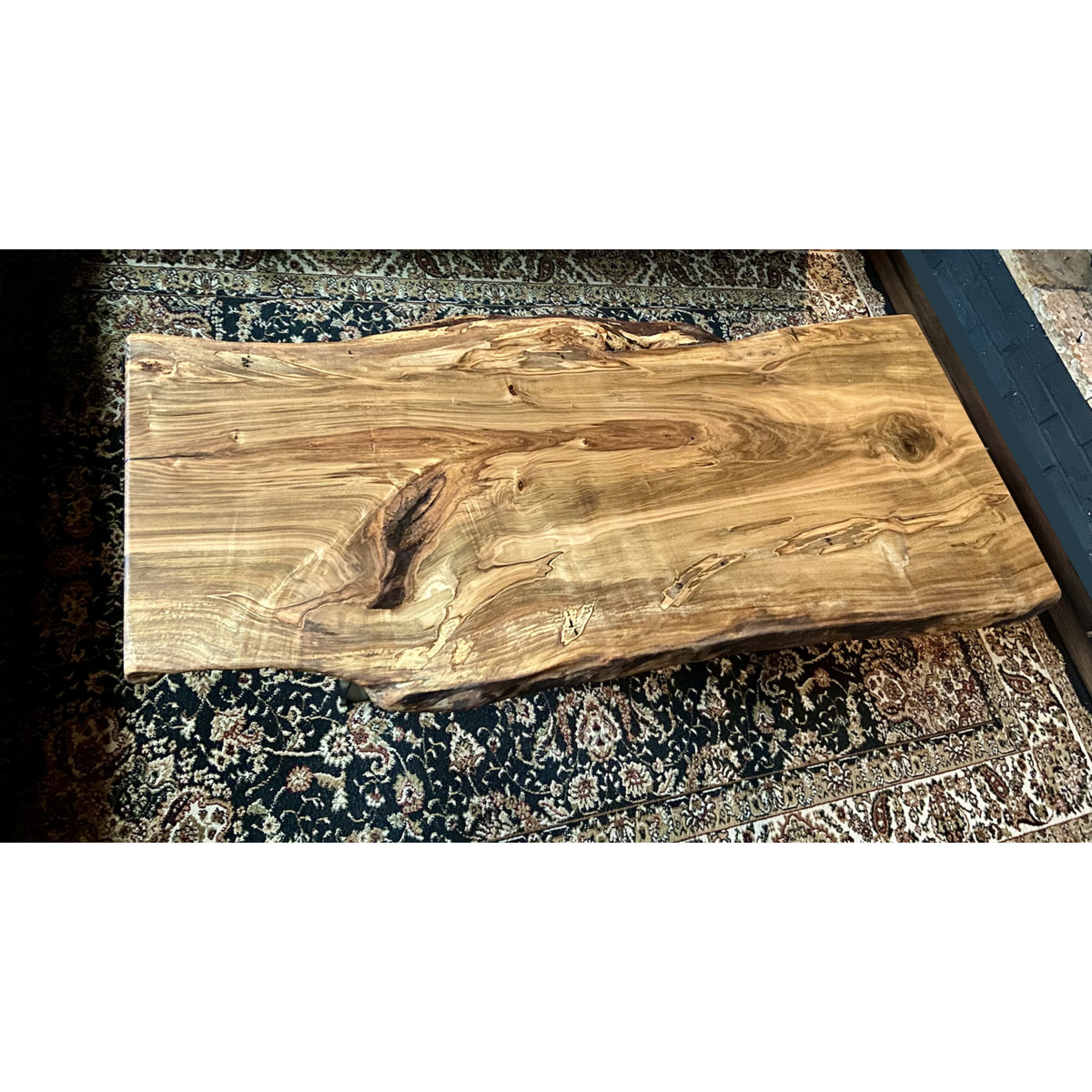 Loon Peak® Unique Live Edge Wormy Gray Ambrosia Maple Wood Coffee Table ...
