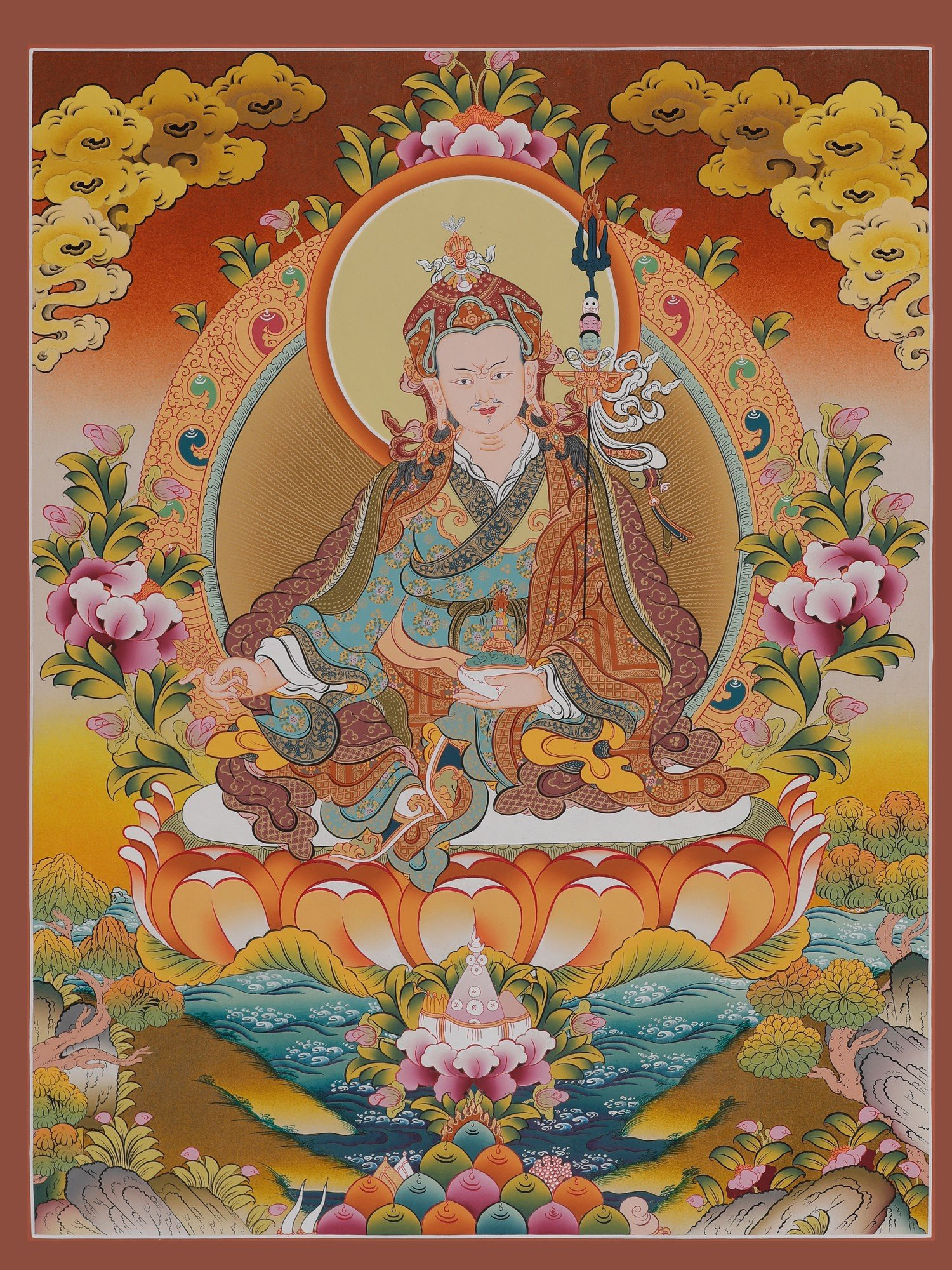 Exotic India Guru Padmasambhava - Thangka Paintings Of Buddhist Gurus ...