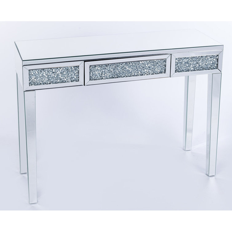 Rosdorf Park Claude 108cm Glass Top Console Table & Reviews | Wayfair.co.uk
