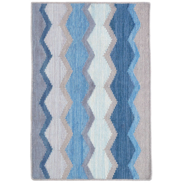 Dash and Albert Rugs Kit Kemp x Annie Selke Safety Net Blue Handwoven ...