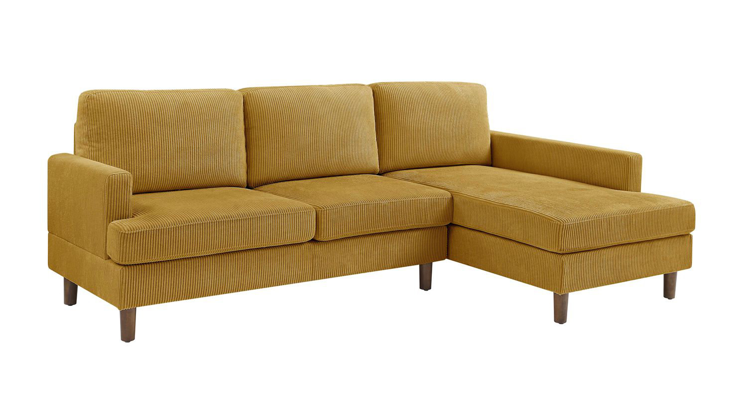 Mercer41 Prado 97 Inch Wide Sofa & Chaise with Solid Wood Frame ...