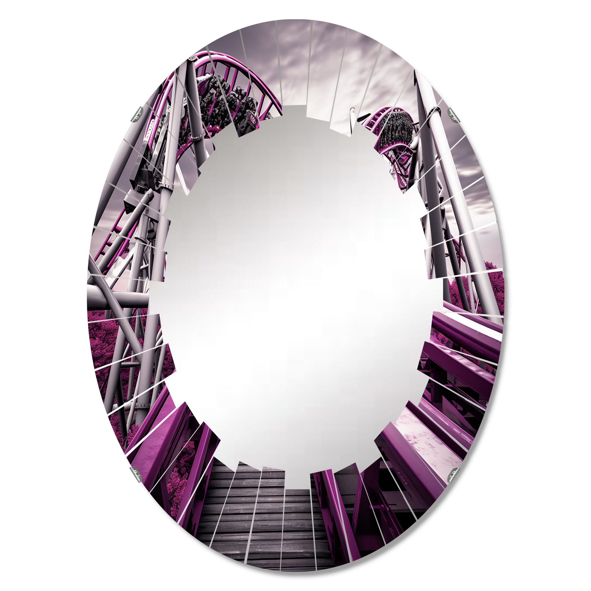 East Urban Home Champard - Architecture Wall Mirror Oval | Wayfair
