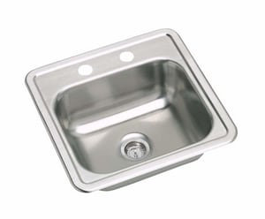Proflo 15'' L Drop-In Single Bowl Stainless Steel Kitchen Sink ...