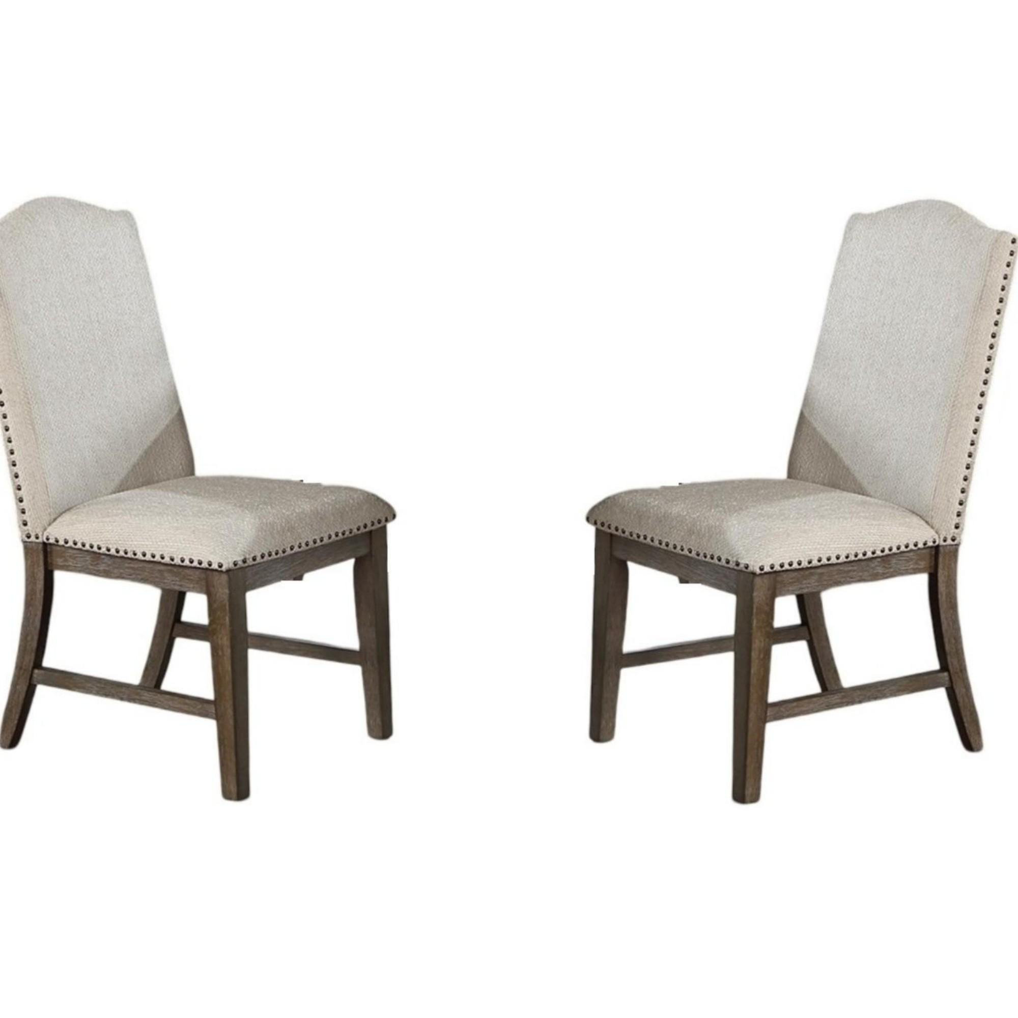 Wildon Home® Traditional Formal 2pc Side Chairs Upholstered Back Oak ...