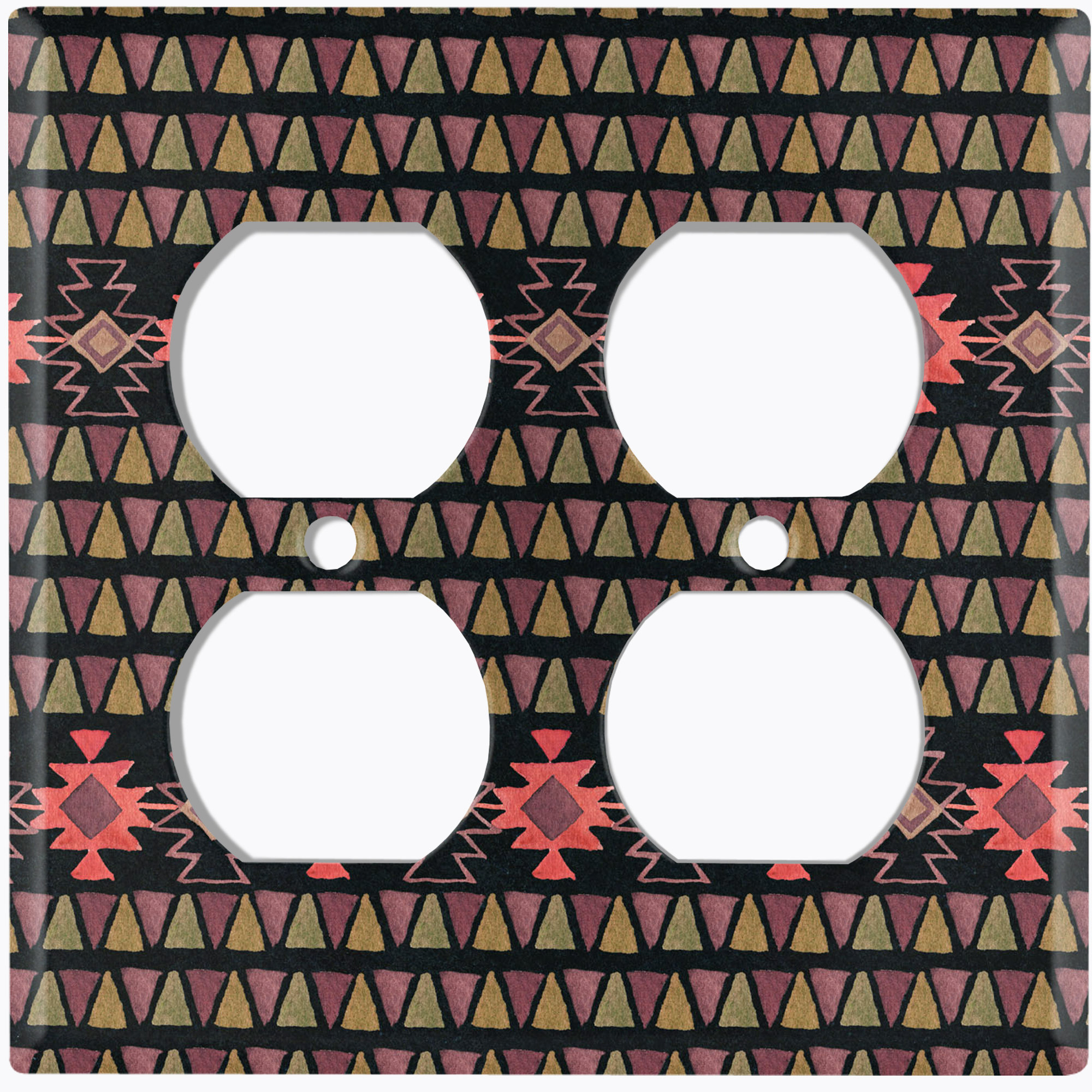 WorldAcc Indian Native Tribal 2-Gang Duplex Outlet Wall Plate | Wayfair