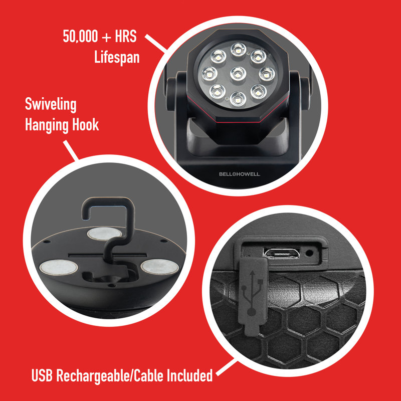 Bell + Howell Bionic Rechargeable Work Light Beam With Stand & Reviews ...