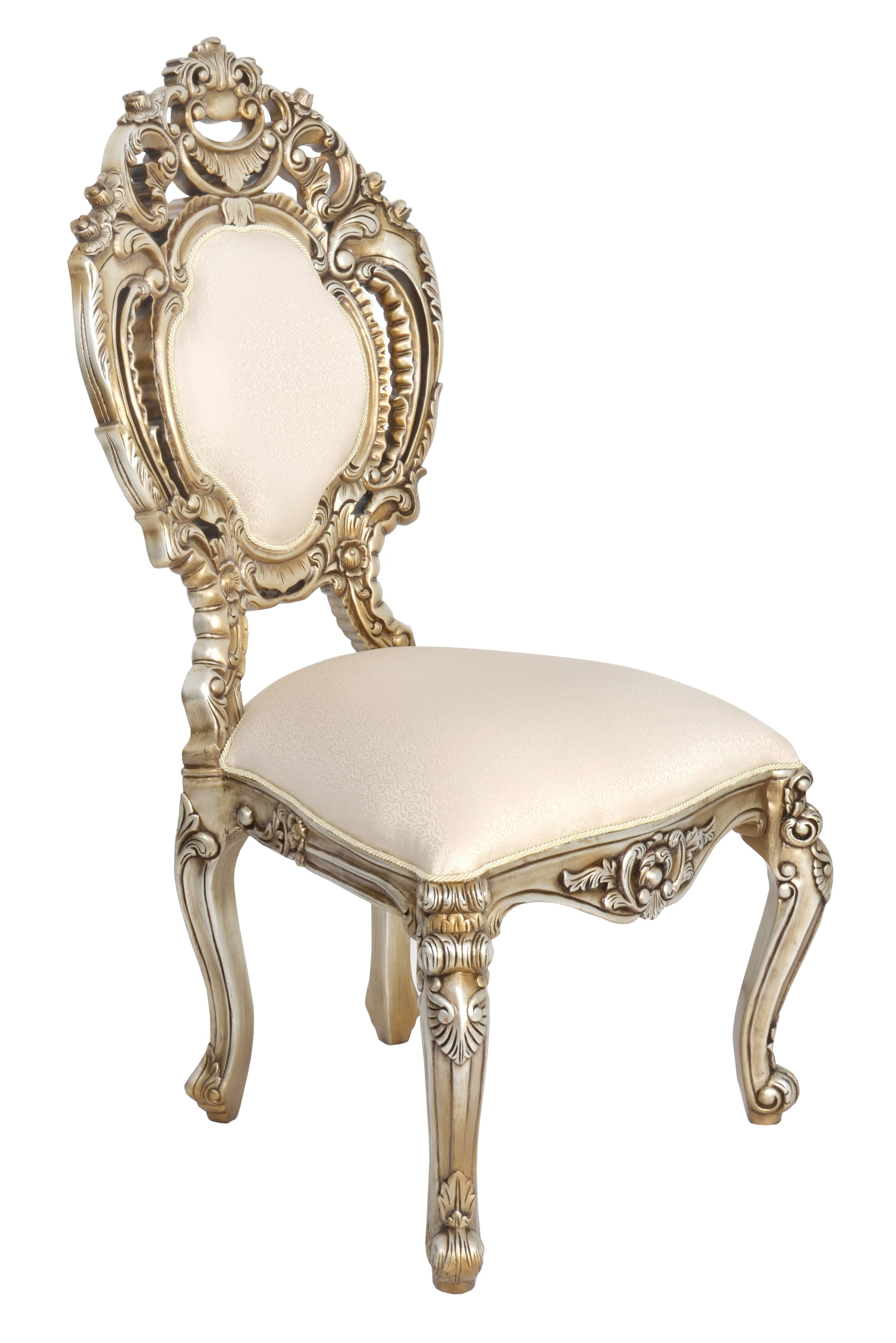 Rosdorf Park Franek Platine Rococo Dining Side Chair | Wayfair