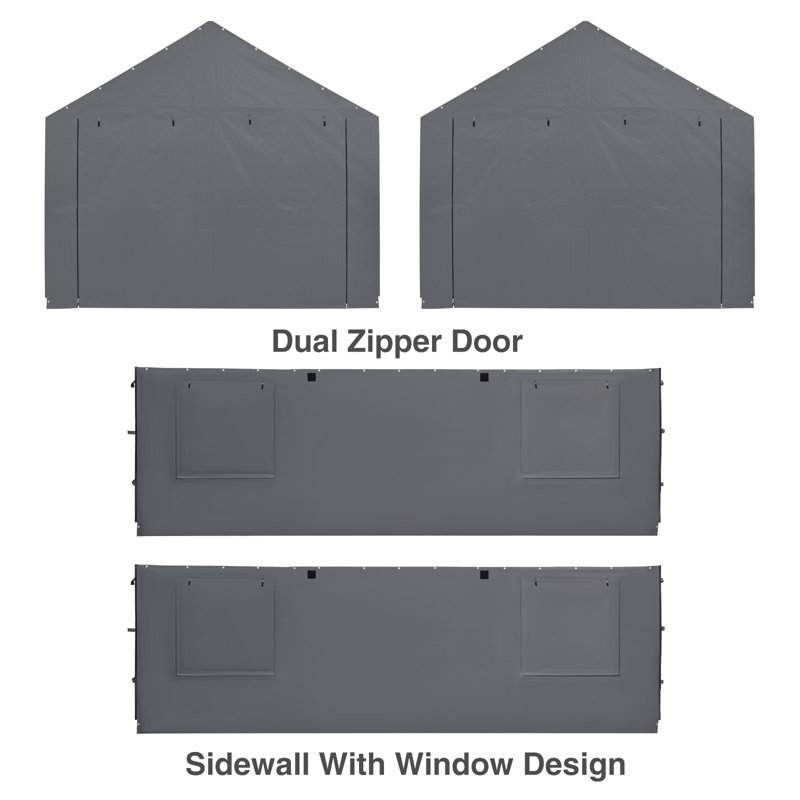 Gardesol 12 Ft. W x 20 Ft. D Replacement Carport Sidewall & Reviews ...