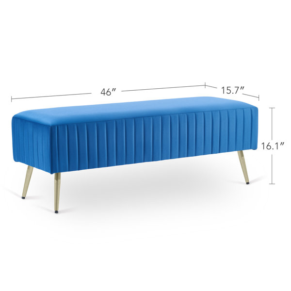 Mercer41 Velvet Upholstered Bench & Reviews | Wayfair
