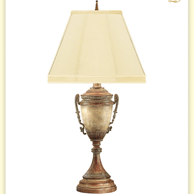 JB Hirsch Home Decor Fossil Stone Loving Cup Metal 31" Table Lamp | Wayfair