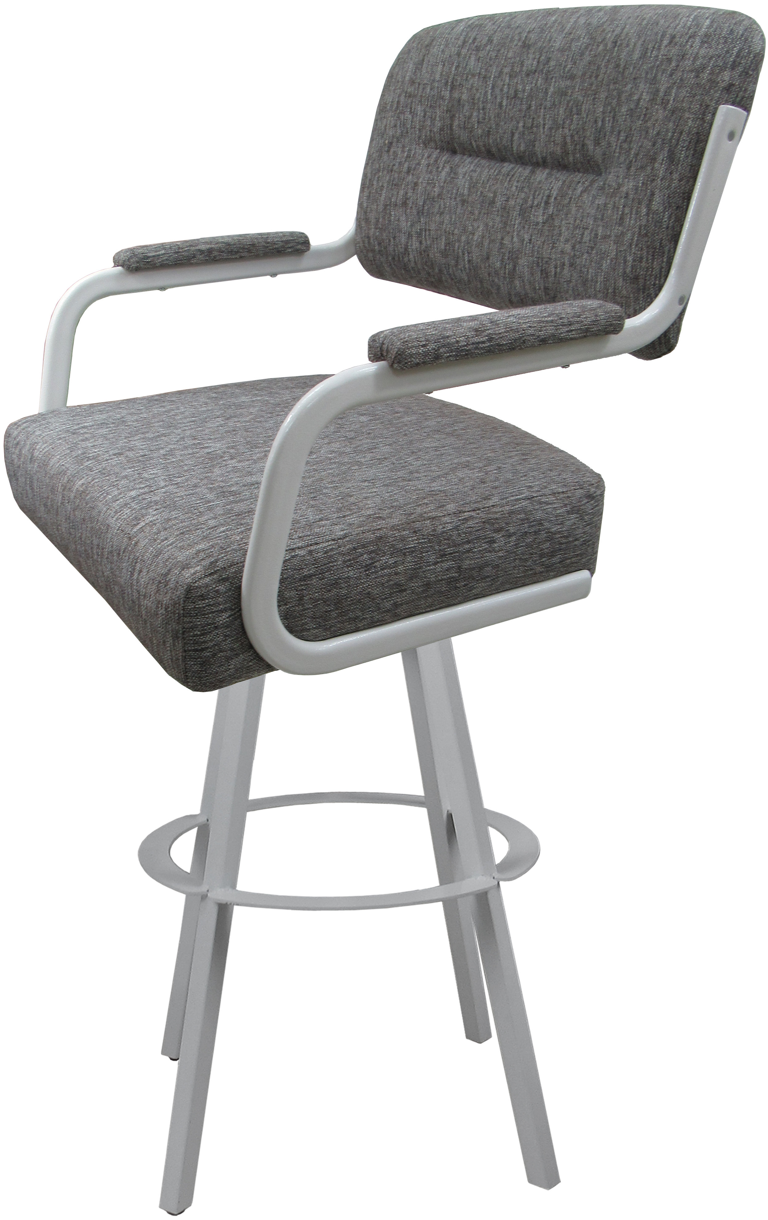 17 Stories Carly Swivel Upholstered 34'' Counter Extra Tall Stool with ...