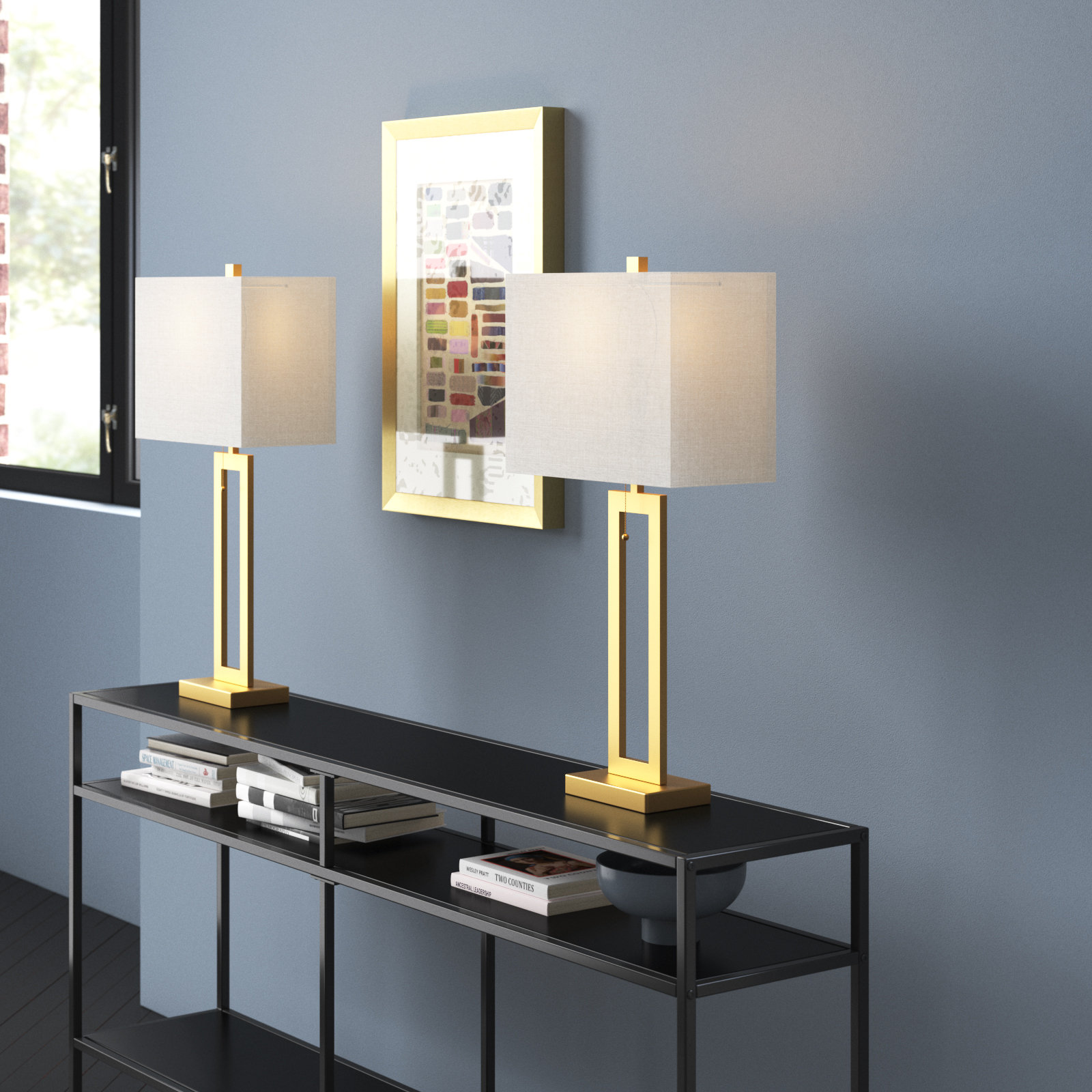 Wade Logan® Arthuree Table Lamp Set 28.5" Brass Gold Table Lamp Set ...