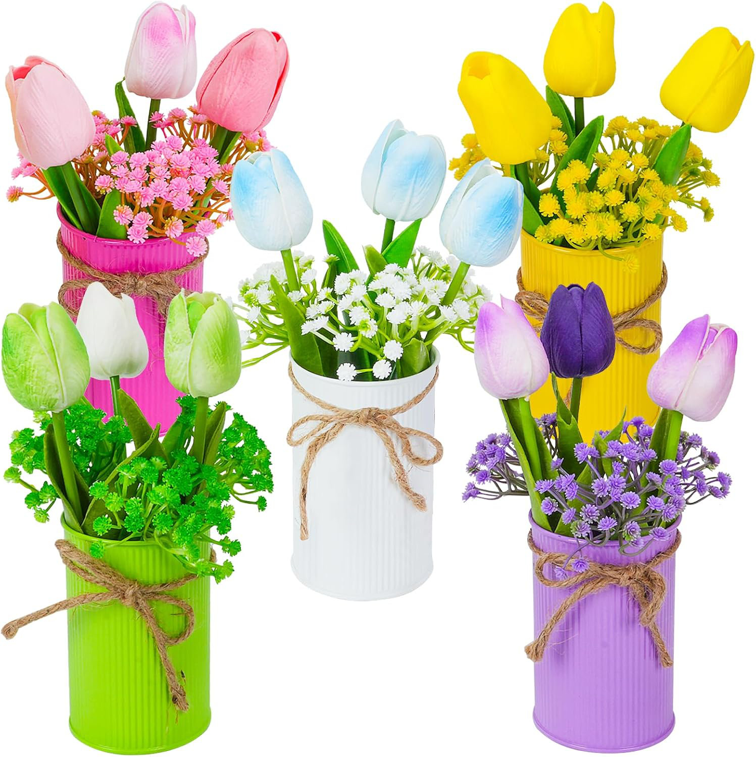 Primrue Spring Tulips Table Centerpieces 15PCS Artificial Tulip | Wayfair