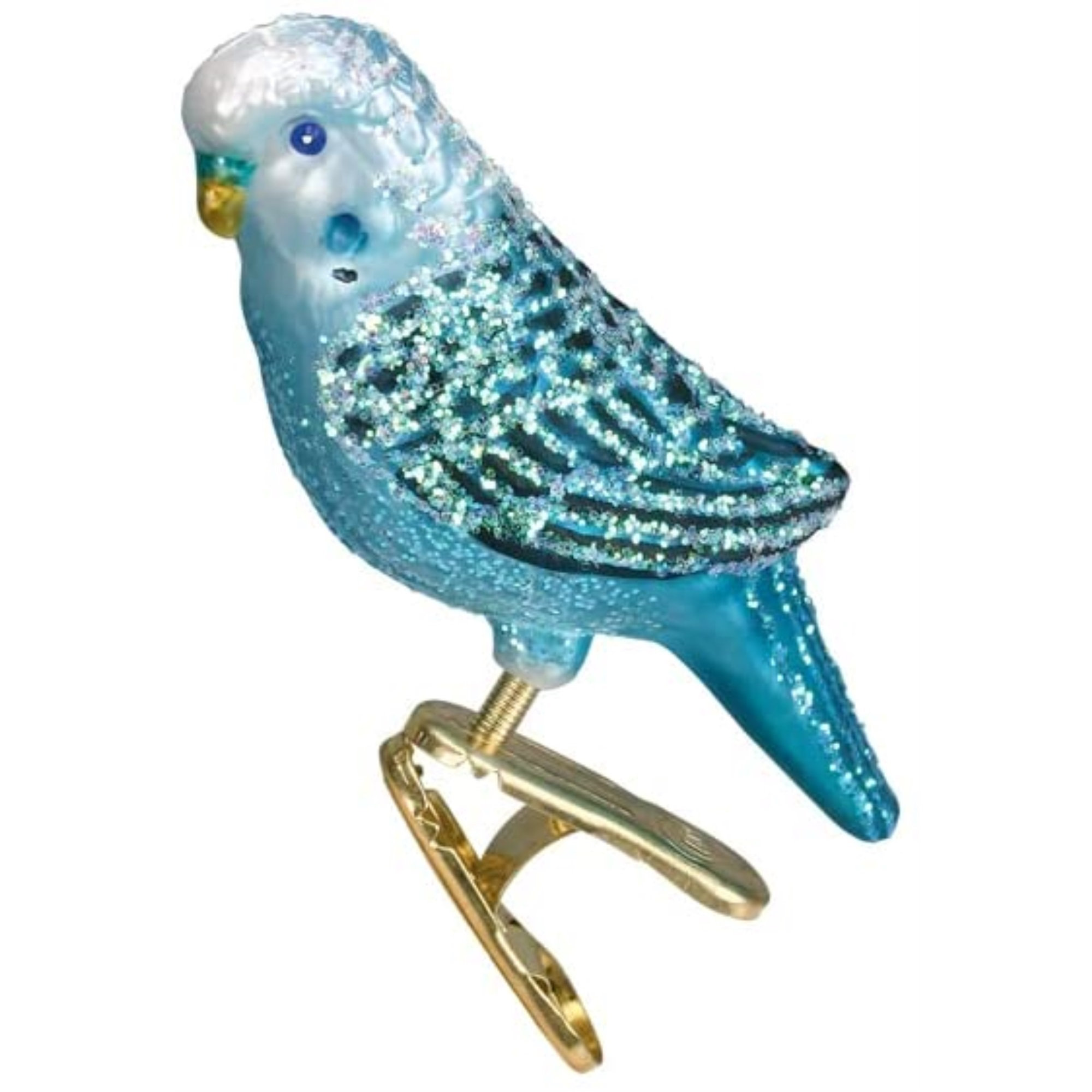 Old World Christmas Blue Miniature Parakeet Hanging Figurine Ornament ...