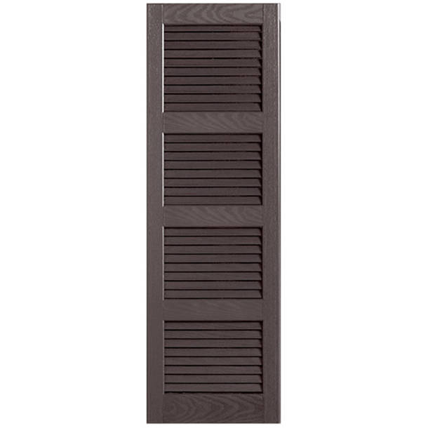 Alpha Shutters Straight Top Cottage-style Open Louver Shutters Pair ...