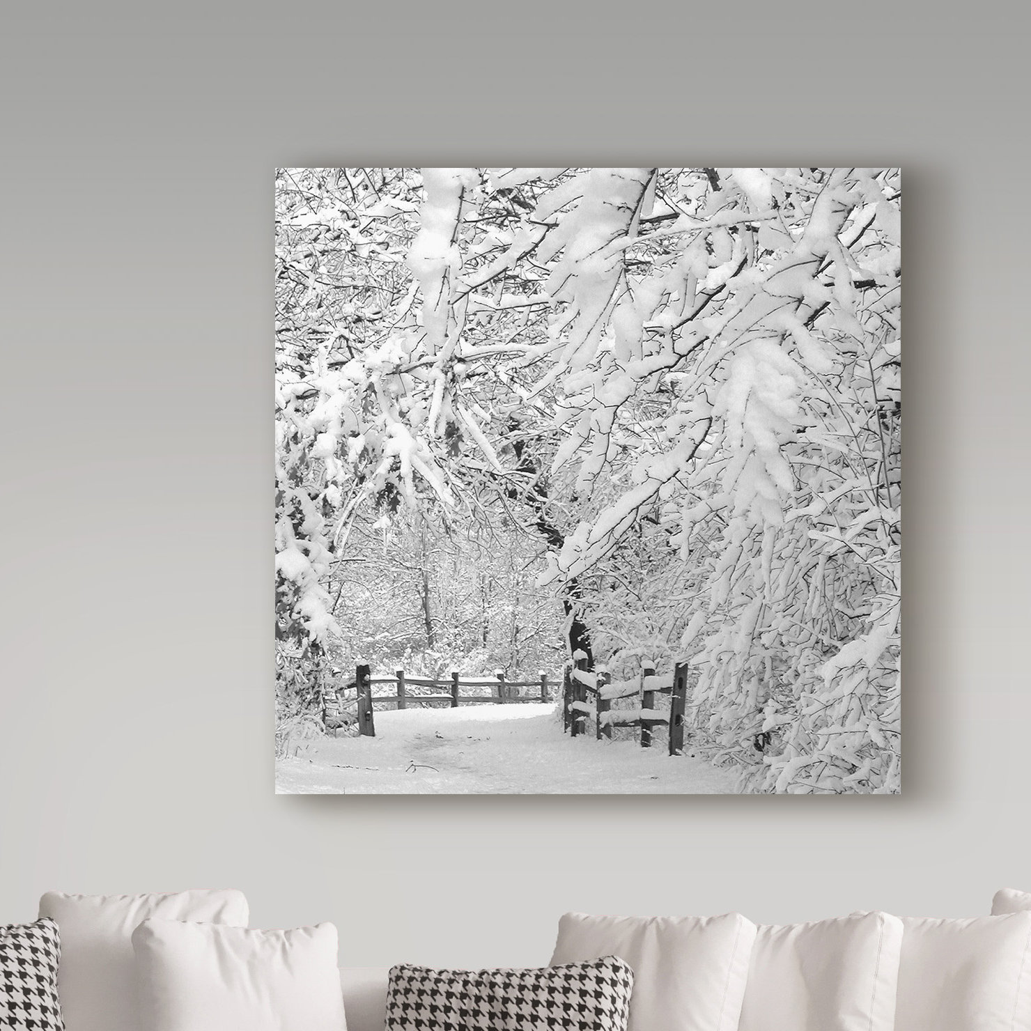 Trademark Fine Art 'Winter Wonderland White' Photographic Print on ...