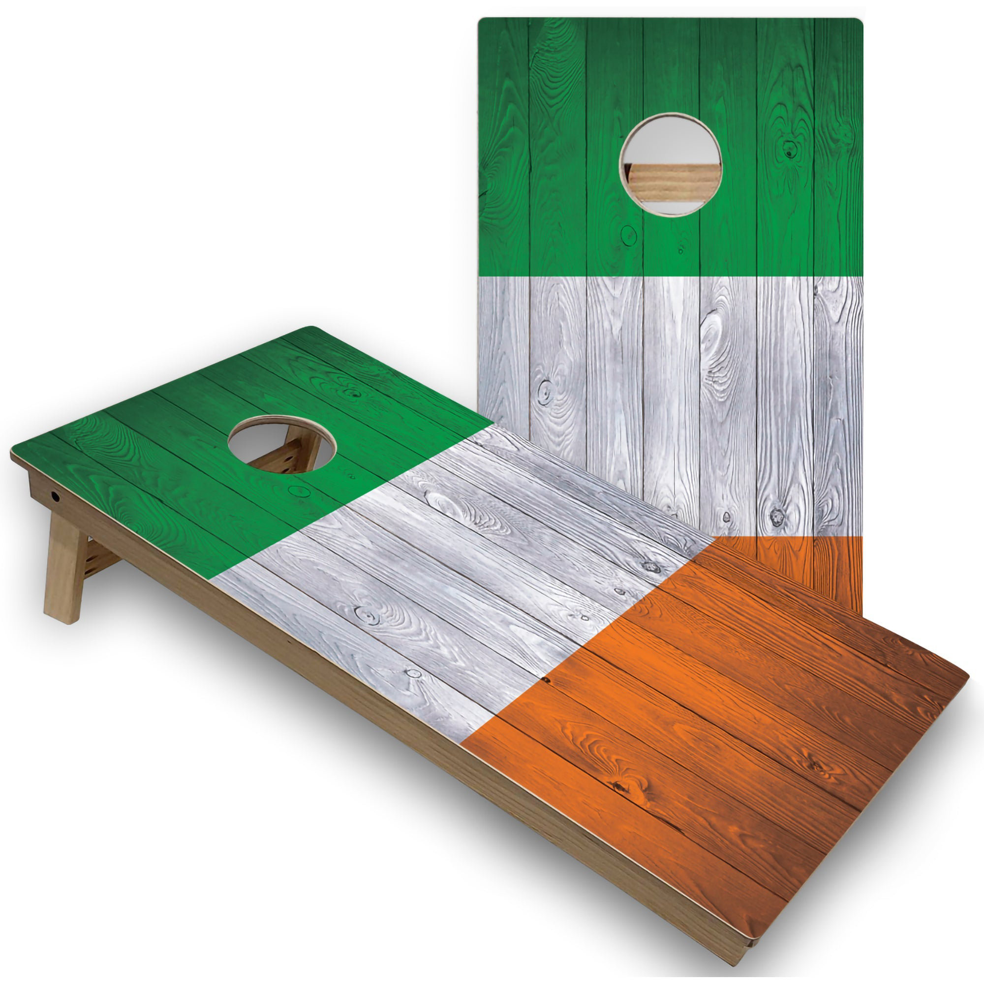 Skip's Garage Ireland Flag Regulation 2x4 Cornhole Board Set | Wayfair