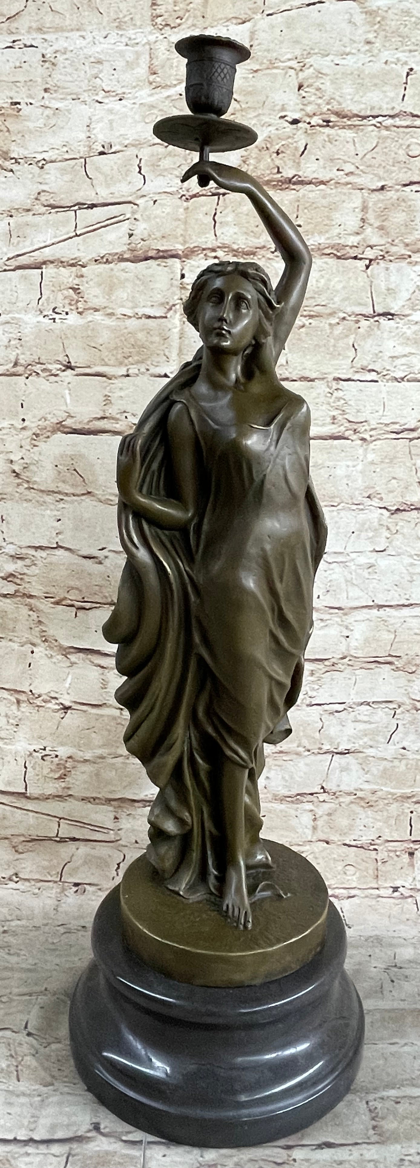 Bloomsbury Market Figurative Greek Roman Woman Candle Holder Candelabra ...