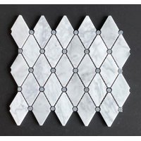 Matrix Stone USA Carrara 3" x 5" Marble Grid Mosaic Wall & Floor Tile ...