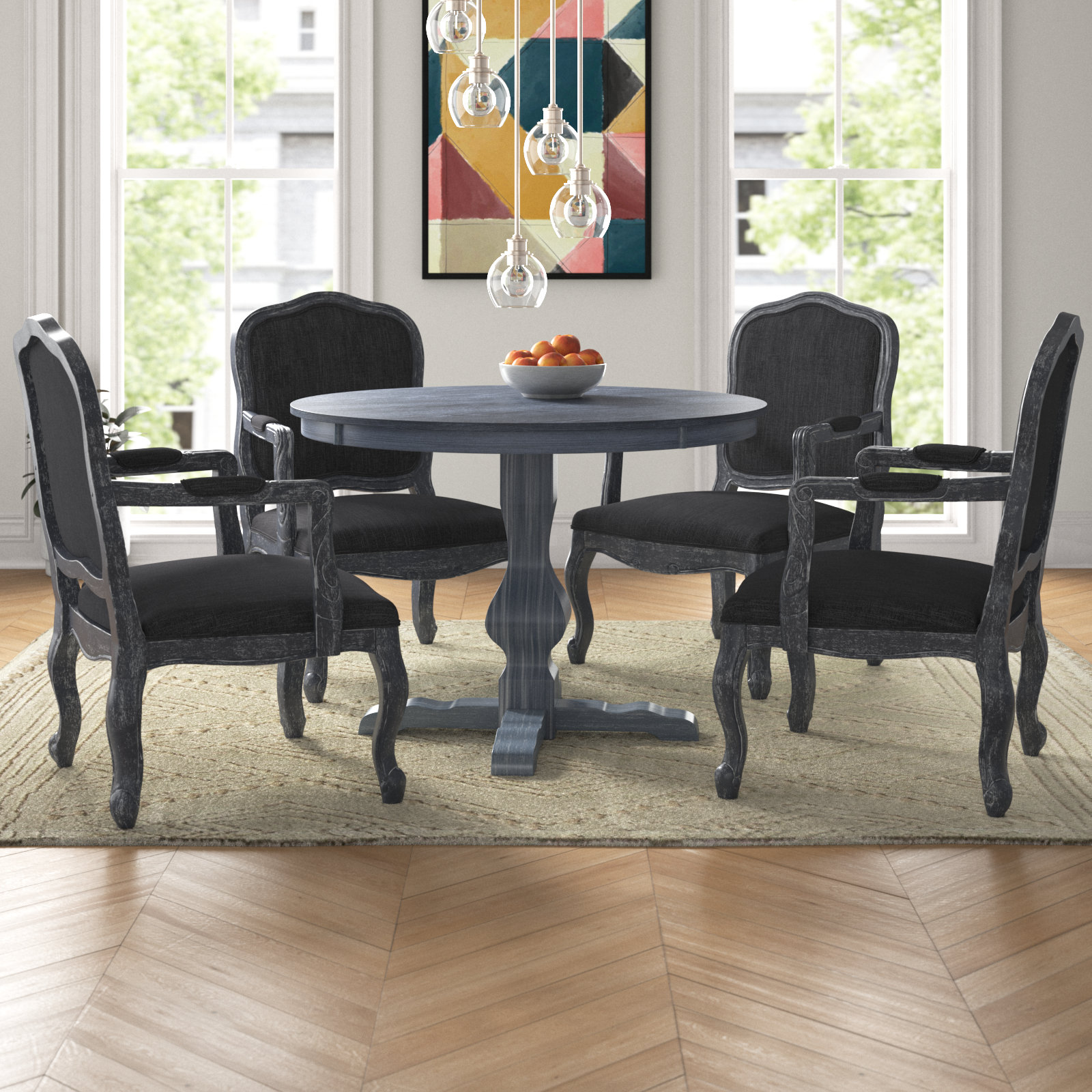 Laurel Foundry Modern Farmhouse® Nerissa Fabric And Rubberwood 5 Piece ...