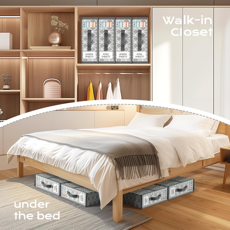 Red Barrel Studio® 6 Pack Bed Sheet Organizer for Linen Closet | Wayfair