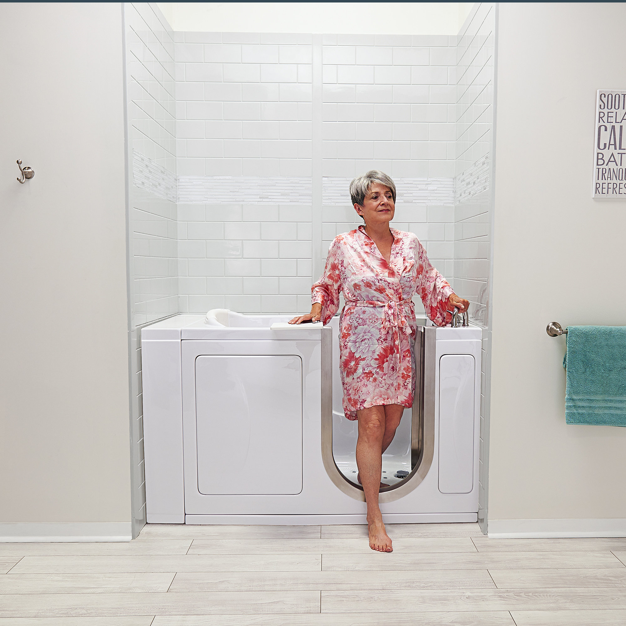 Ella Walk In Baths Petite 52'' x 27.5'' Walk-in Acrylic Bathtub with ...