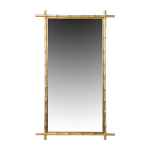 Wildwood Coastal Bamboo Rectangle Metal Accent Mirror | Wayfair