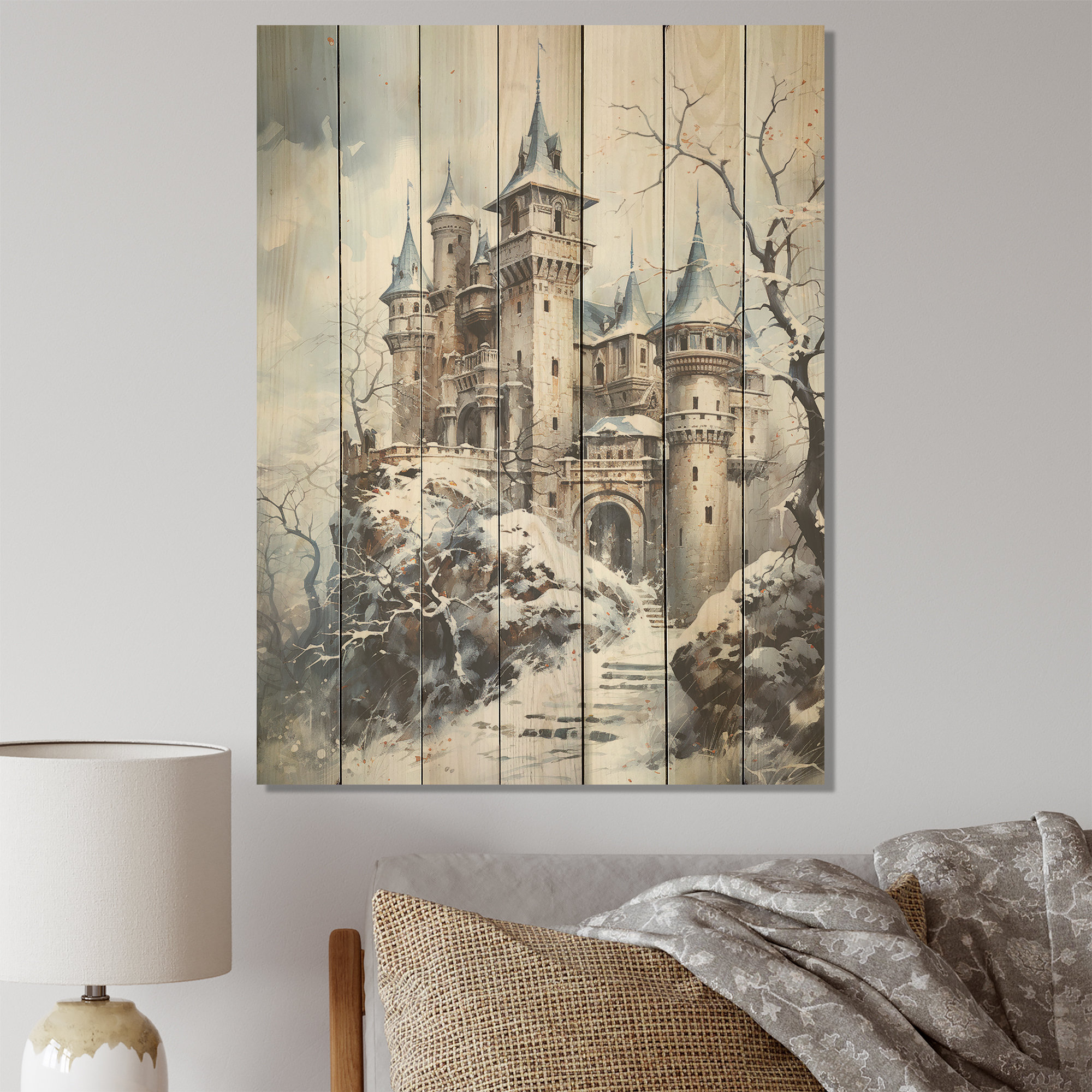 Lark Manor™ Frosty Winter Castle Landscape III - Winter Landscape On ...