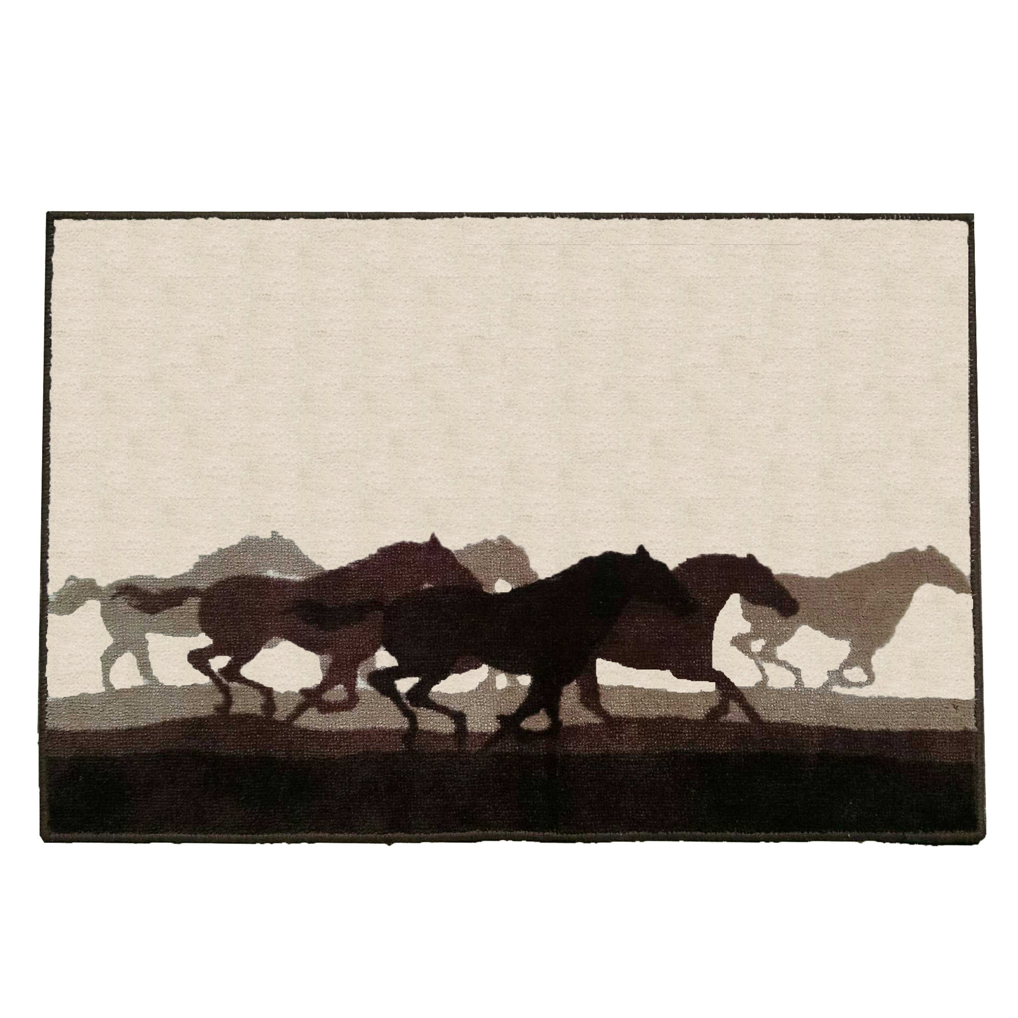 Paseo Road by HiEnd Accents Horse Stampede Print Western Cabin Lodge ...