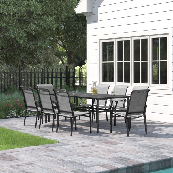 Lark Manor Ausby 8 - Person Rectangular Outdoor Dining Set & Reviews ...